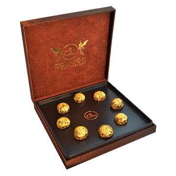 Gold Tea 8 pieces, Delafée - swiss luxury chocolate
